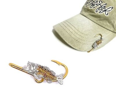 Bass Bone Hookit®️ - Bass Bone Fish hook hat clip hat pin Freshwater | eBay