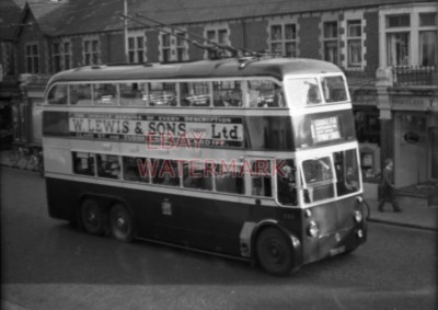 PHOTO CARDIFF CORPORATION TROLLEY BUS NO 253 AT WHITCHURCH ROAD CARDIFF ...