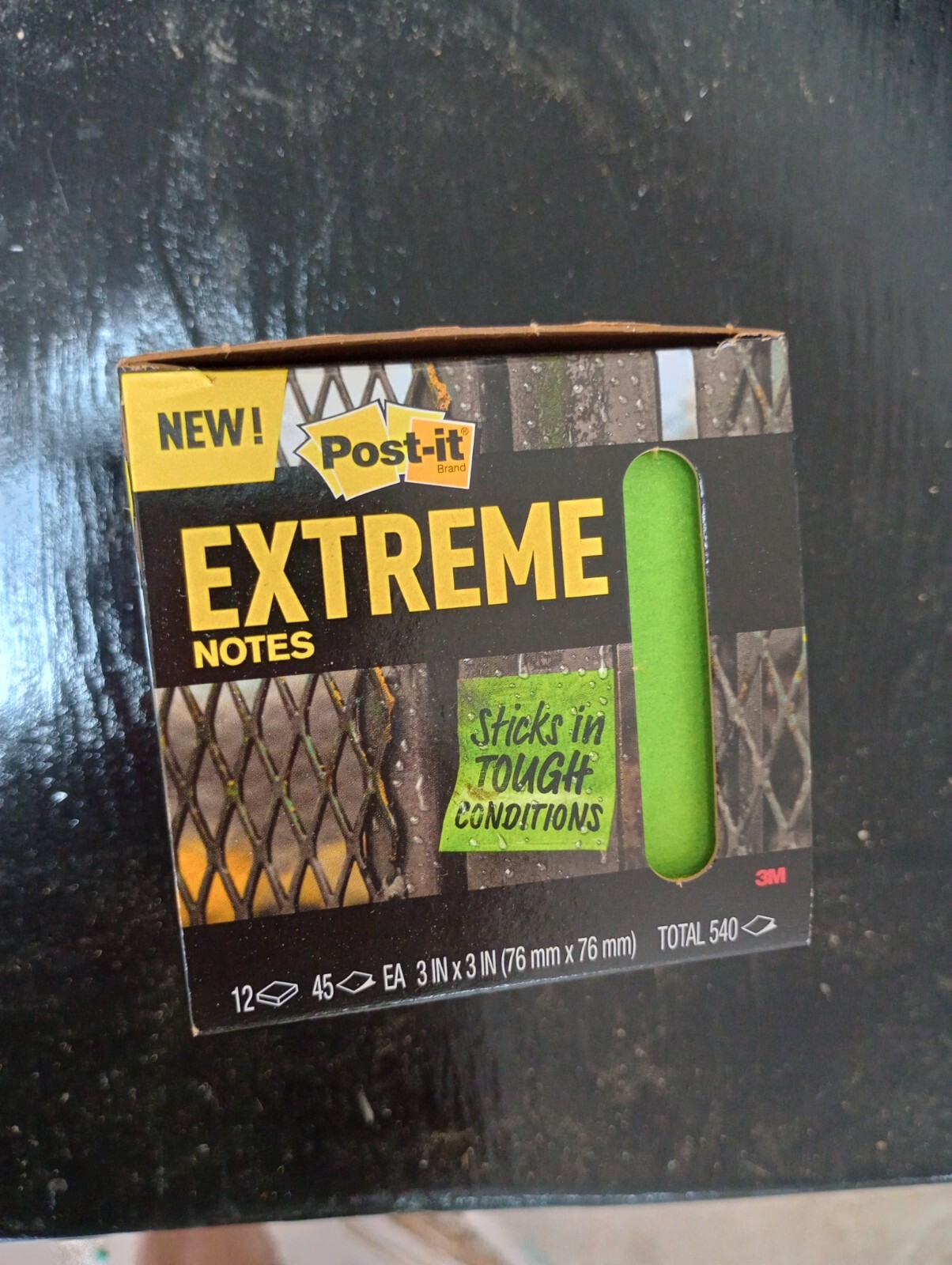 POST-IT EXTREME NOTES 1 BOX 3" x 3" MIXED COLORS 12 PADS 45 SHEETS PER ...