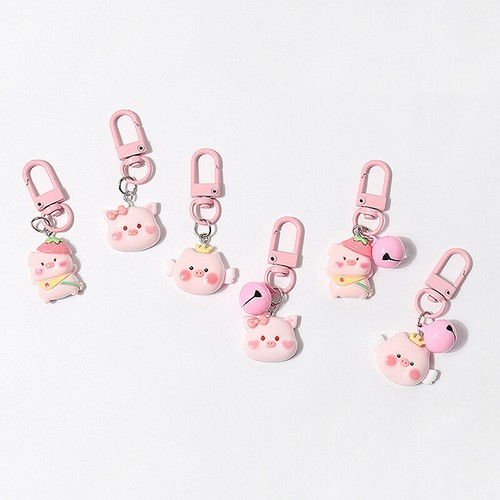 Cute Pink Pig Animal Pendant Keychains Backpack Hangings Decoration ...