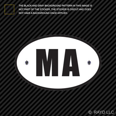 Massachusetts State Flag Oval Sticker Die Cut Decal V3 MA | eBay