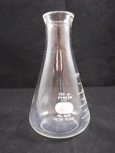 Corning PYREX Glass 250mL Heavy Wall Filter Filtering Conical Flask ...