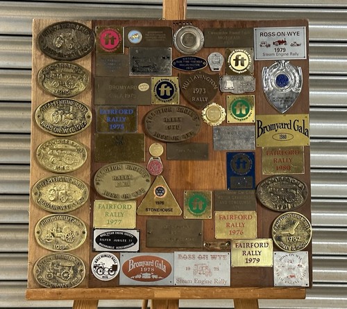 1970’s Display Plaque of Vintage Steam And Car Rally Brass Plates ...