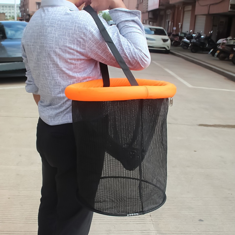 1pc Foldable Floating Fish Basket for Live Caught Fish Fishing Net | eBay