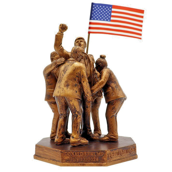 President Donald Trump FIGHT! FIGHT! FIGHT! Bronze Statue Figure ...