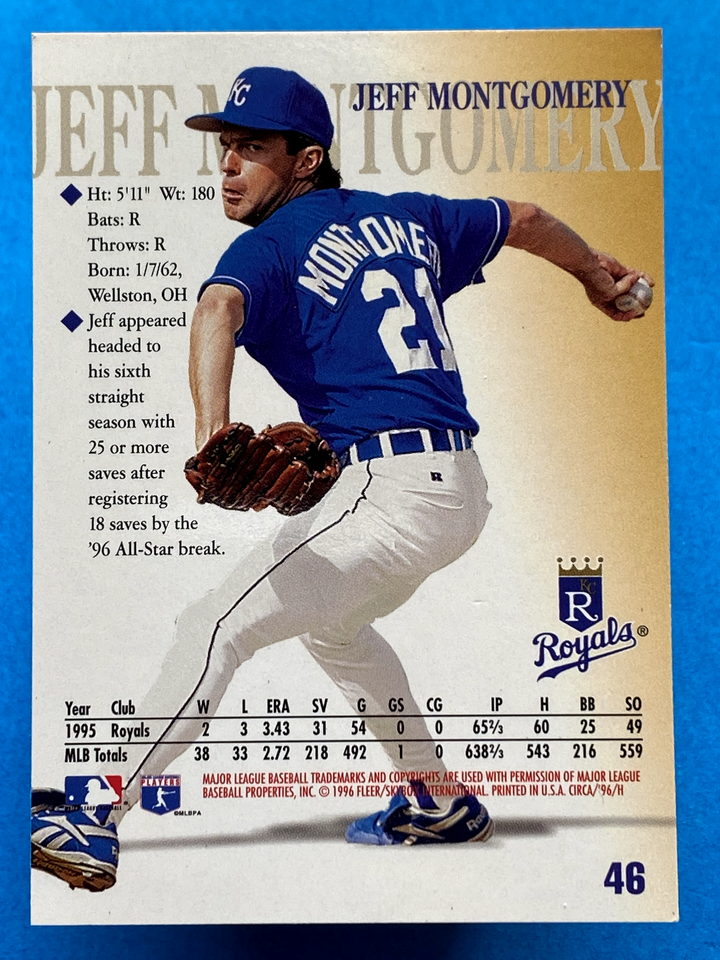 1996 Circa Jeff Montgomery #46 | eBay