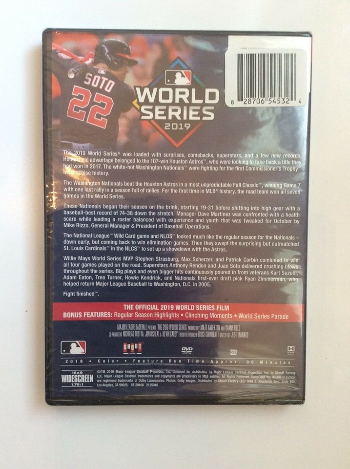 World Series Champions 2019 DVD Nationals Houston Astros Major League ...