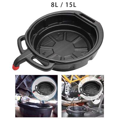 Oil Drain Pan Portable Accessory Tool Anti Freeze Black Leak Oil Drip ...