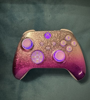 Microsoft Xbox Custom Girls Wireless Controller w/LEDs Purple Silver ...