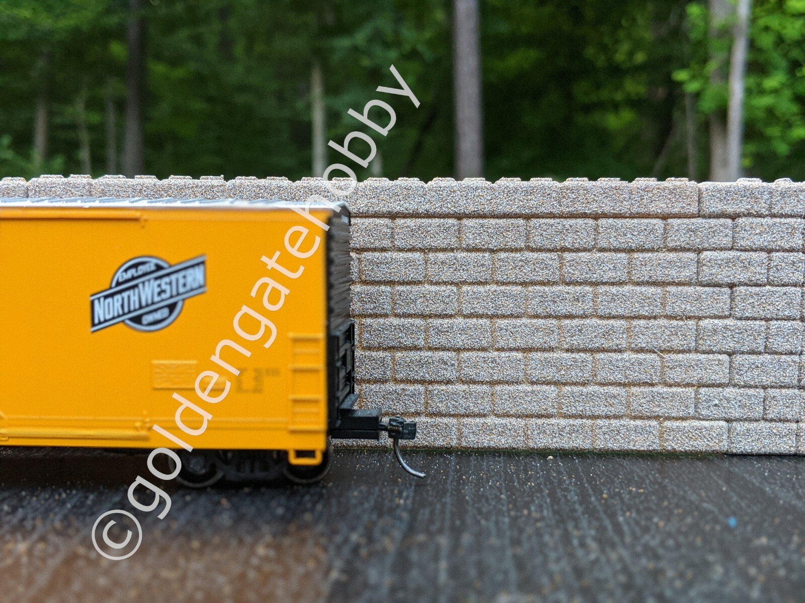 HO Scale Concrete 24x48" Block Flexible Retaining Wall, Modular, In ...