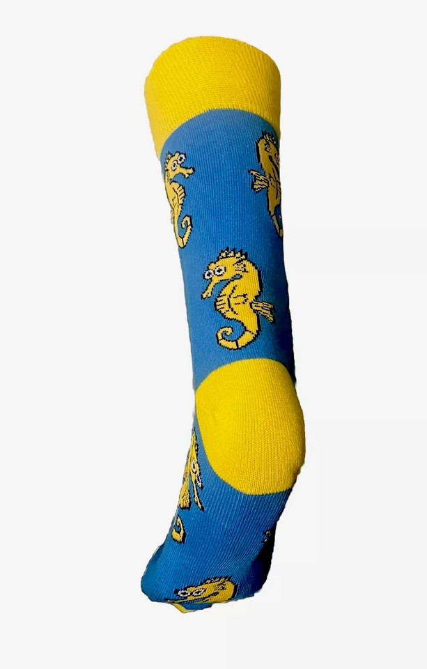 seahorse pattern socks For Men./funny art socks for men one Size Fits ...