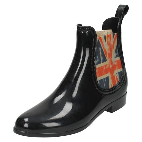 Bottes Wellington Ladies Spot On Pull On Union Jake Gusset X1R225 | eBay