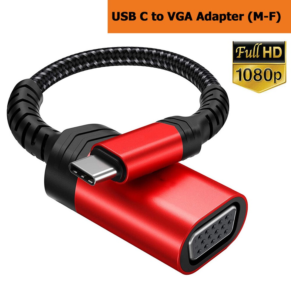 1.8m USB C to VGA Cable USB 3.1 Type C Thunderbolt 3 Adapter for ...