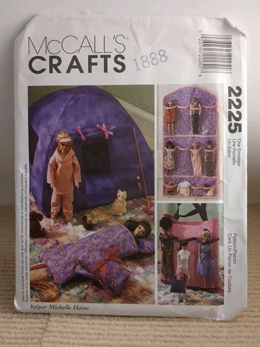 McCall's 2225 SEWING PATTERN Doll 11.5" Barbie Organizers Bags Camping ...