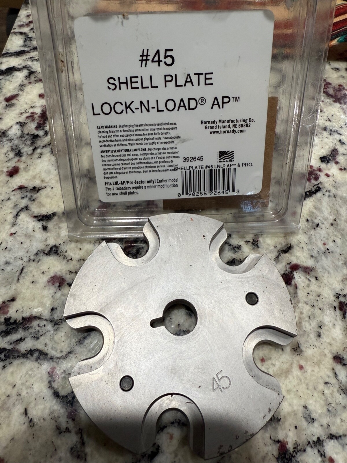 Hornady Lock N Load #45 Shell Plate | eBay
