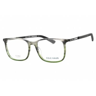 Cole Haan Men's Eyeglasses Clear Demo Lens Smoke Horn Square Frame ...