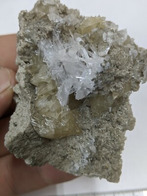 Natural Celestite Celestine w Calcite Crystal Cluster Specimen Ohio | eBay
