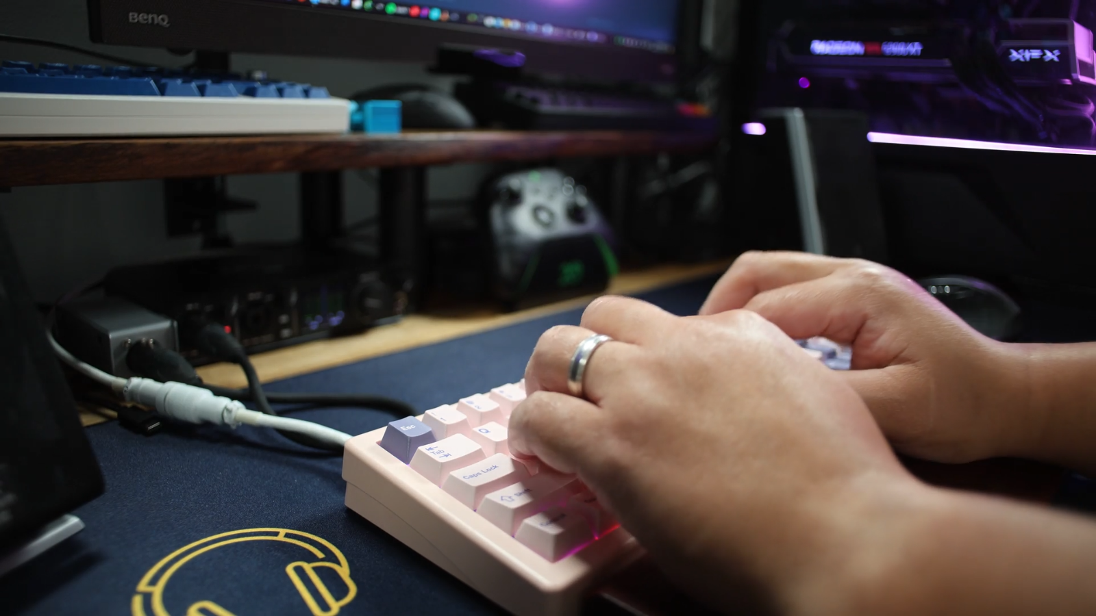 Thocky/Poppy Pink Custom GMK67 Keyboard | KTT Kang Linear | NK Blossom ...