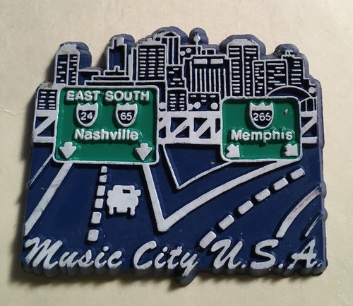 Nashville Music City USA Vintage Rubber Refrigerator Magnet | eBay