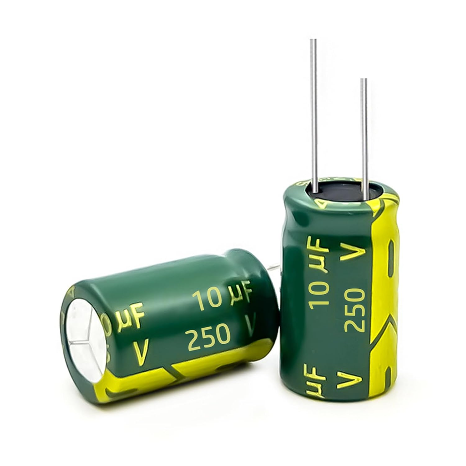 20PCS 250V 10UF Electrolytic Capacitor, High Frequency Aluminum ...