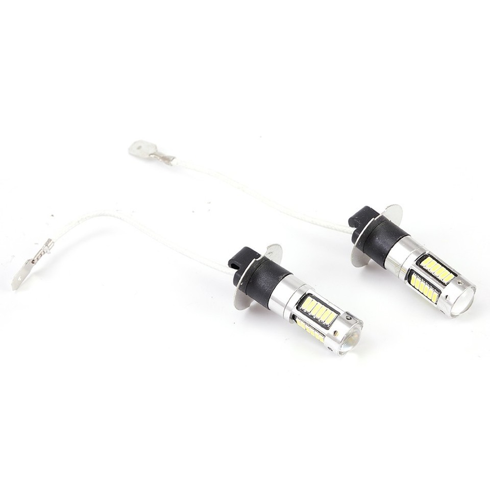 Fog Light Waterproof White 100W 1800LM/Bulb 2pcs.H3 LED 6000K High ...