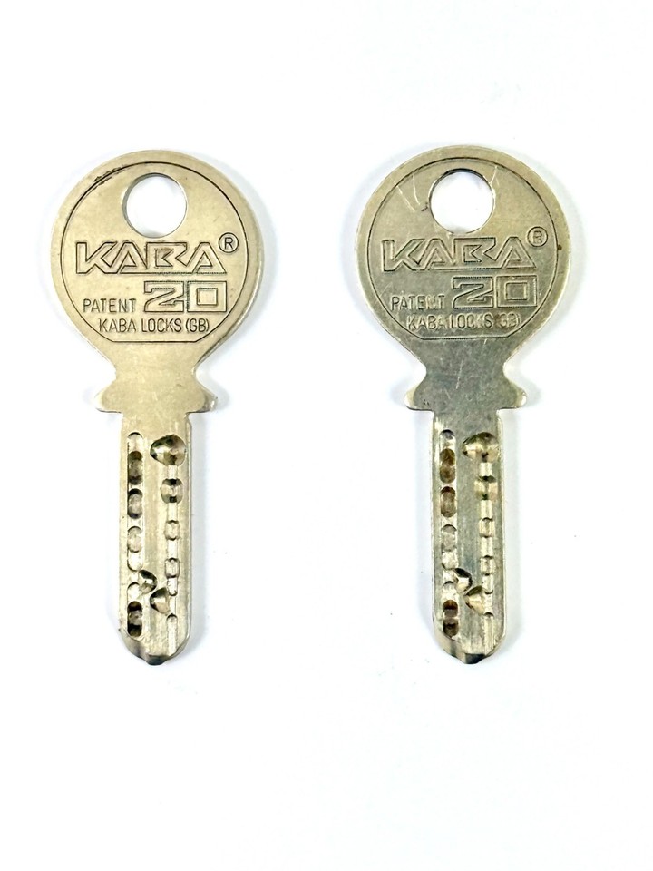 Pair Vintage KABA 20 High Security Dimple Keys T44654 – Ex MOD ...