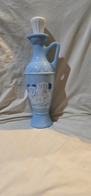 Vintage Blue Milk Glass Jim Beam Greek Decanter – Collectible Bottle ...