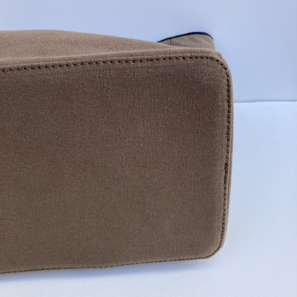 Simon Carter London Laptop/Courier Bag of Khaki Canvas + Leather with ...