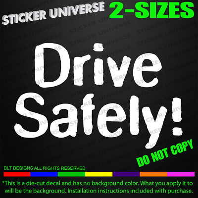 Drive Safely Caution Car Window Decal Bumper Sticker Tailgating Warning ...