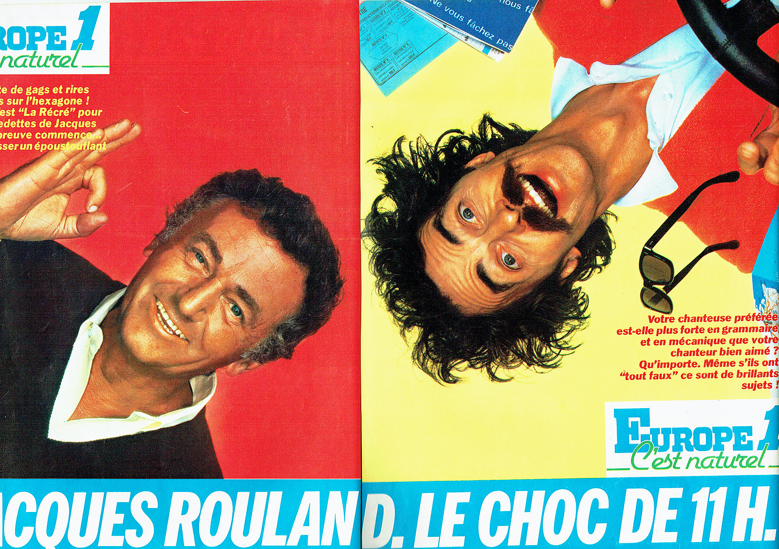 Publicité Advertising 088 1981 radio Europe 1 & Jacques Rouland (2 ...