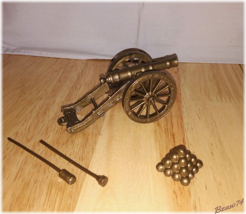 Revolutionary War Playset Diorama, Toy Plastic Cannon, 54mm Gold - Marx ...