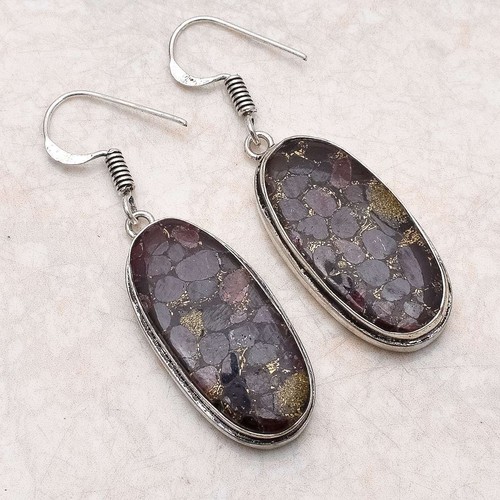 Edulite Pierre Précieuse Main Goutte Pendantes Earrings Jewelry 1.76 ...