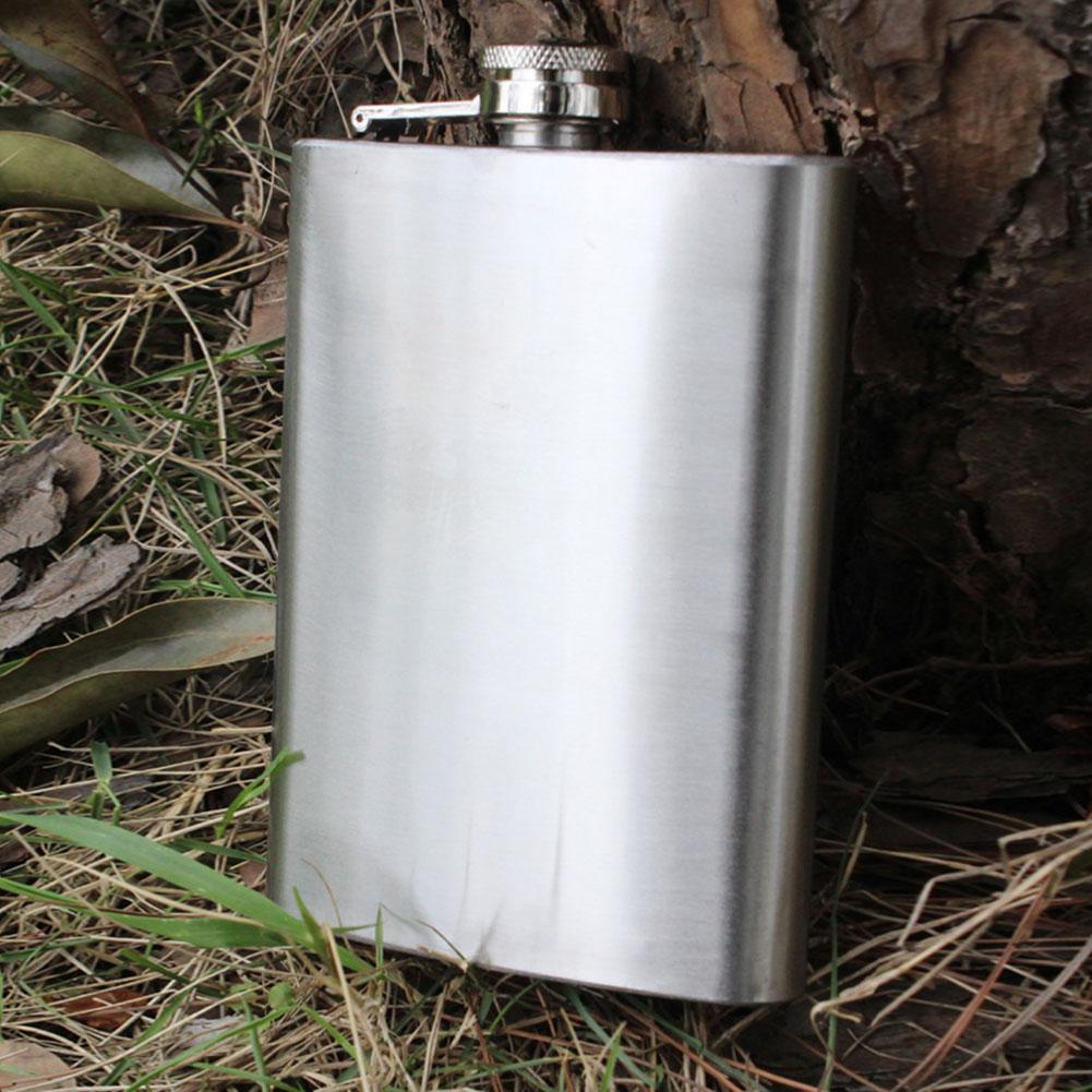 # 8Oz Stainless Steel Portable Camping Wine Bottle Whisky Pot Flask ...