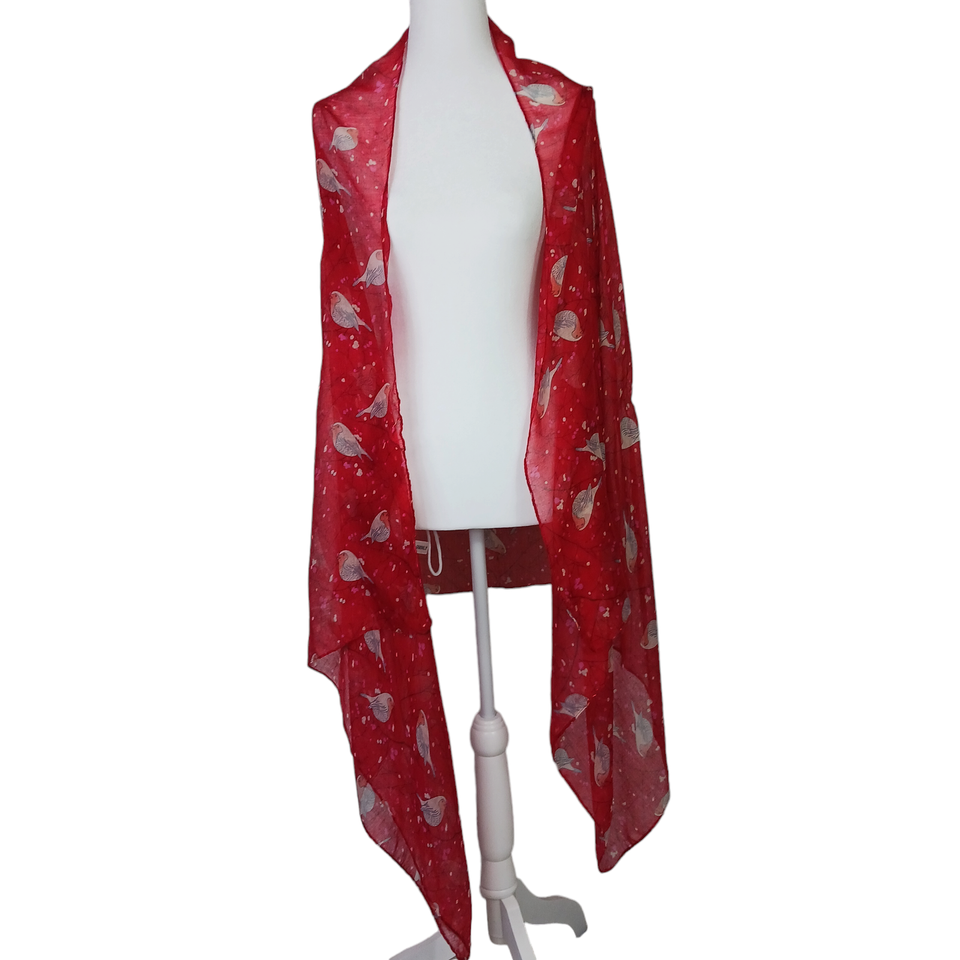 Gerinly Lightweight Red Robin Bird Scar Red Arty Multinational 70x33 | eBay