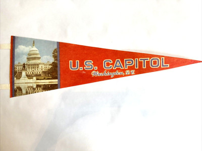 Large Vintage US Capitol Washington DC Pennant est 1970s 24in | eBay