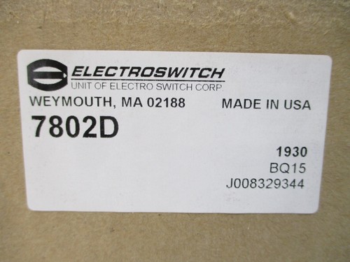ELECTROSWITCH 7802D SER. 24 120/240VAC 20A NSMP | eBay