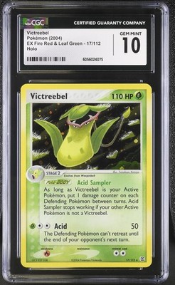 CGC 10 GEM MINT Victreebel EX Fire Red & Leaf Green 17/112 Holo Pokemon ...