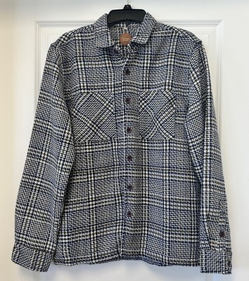Common People Shacket Mens Medium Blue Green Plaid Woven Shirt Jacket ...