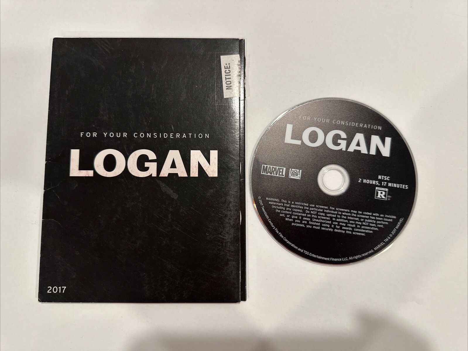 LOGAN 2017 Marvel FYC DVD Screener Hugh Jackman Patrick Stewart Dafne ...
