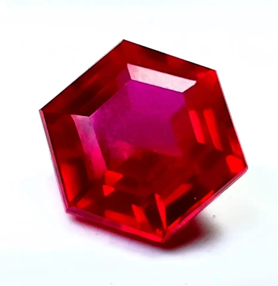 20 Ct Natural Burmese Ruby Blood Red Color Hexagon Certified Loose ...