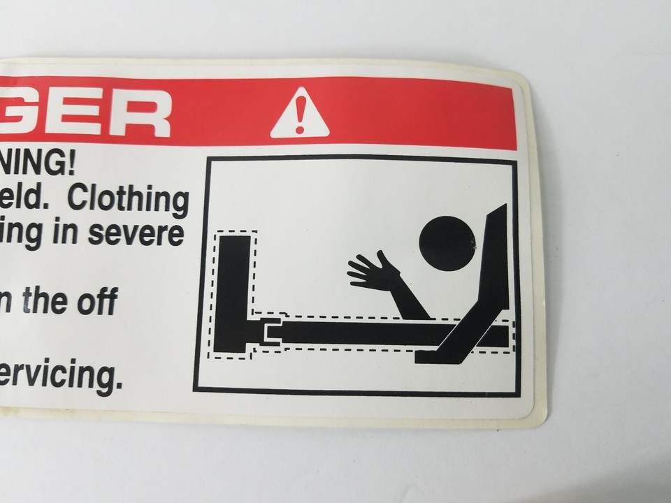 DANGER ROTATING SHAFT SIGN - Hazard Hazard Labels LABEL DECAL STICKER ...