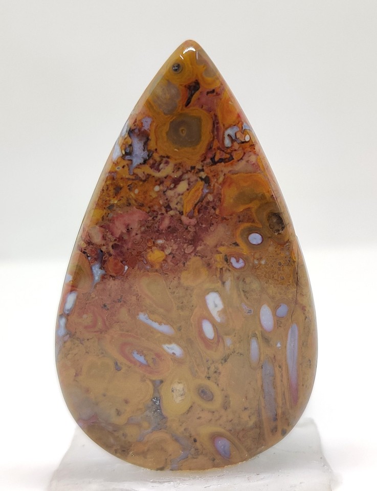 Natural Superb Palm Root Agate Pear Cabochon Handmade Loose Gemstone 47 ...