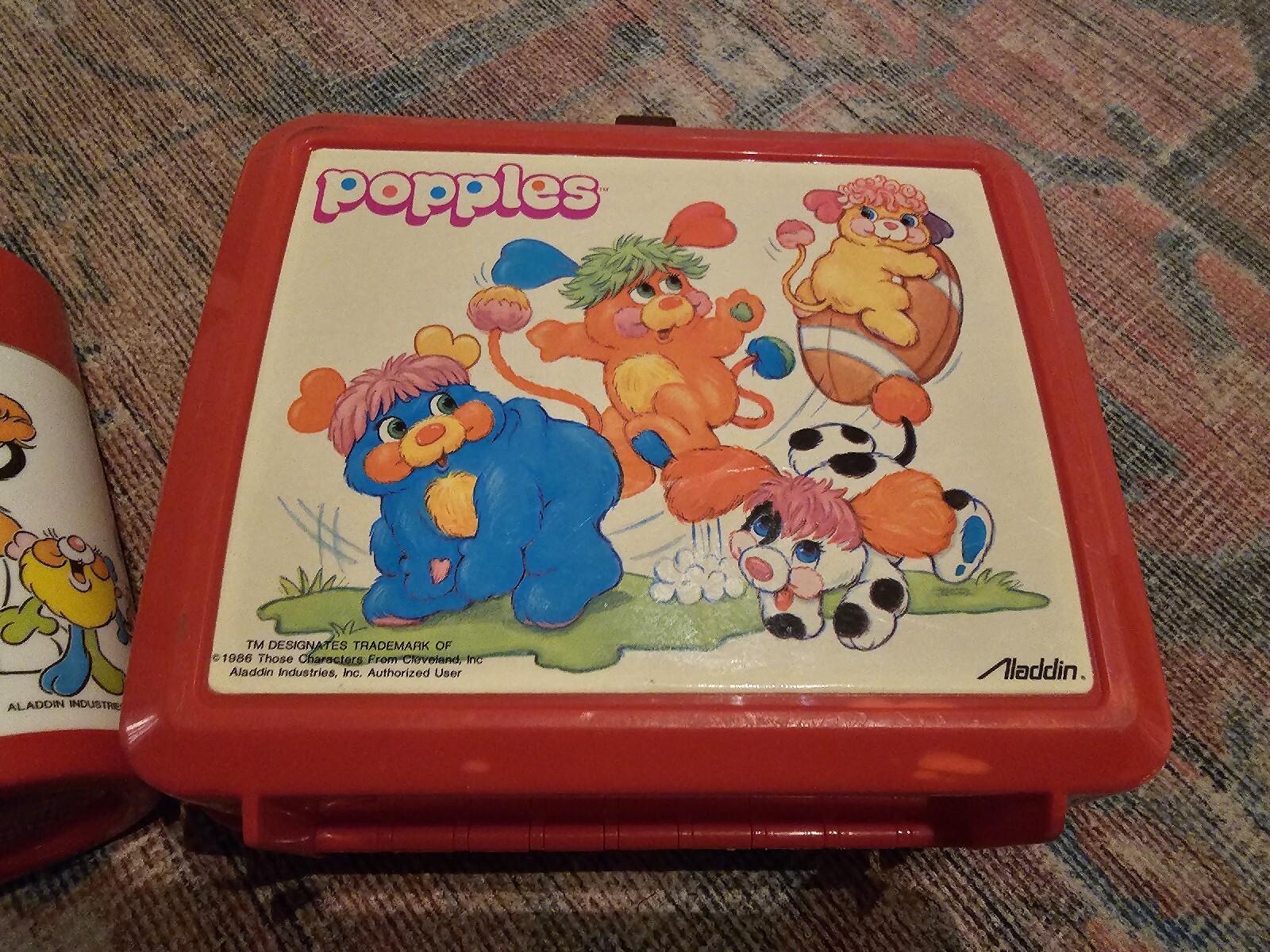 1986 Popples Red Lunch Box With Thermos | eBay