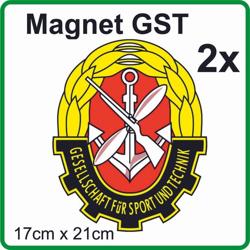 2x Emblem Magnet Aufkleber DDR GST ROBUR IFA W50 Barkas Wartburg Lada ...