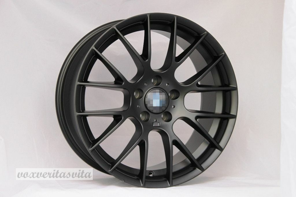 18" WHEELS RIMS CSL STYLE BLACK M3 FITS BMW E46 E90 E92 E93 F30 F32 F33 ...
