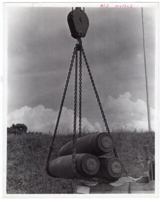 1960s USAF Unloading Mk 82 500lb Bomb Vandenberg Air Force Base 8x10 ...