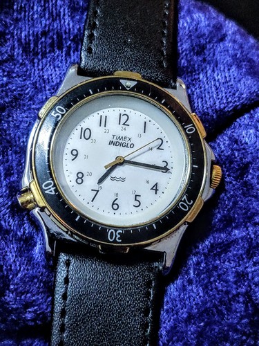 Timex vintage indigo classic men's watch rotating bezel | eBay