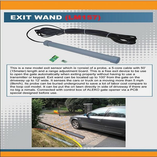 ALEKO Exit Underground Automatic Sensor Gate Opener Wand Loop Car ...