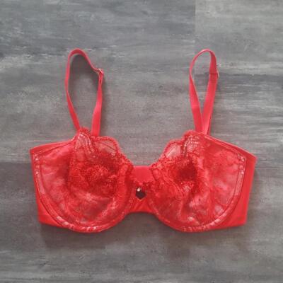 Red Valentine Lace Detailed VS Bra | eBay