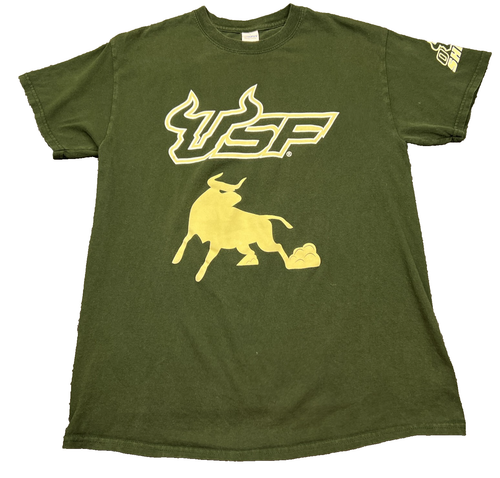University of South Florida USF Bulls Bleed Green T Shirt Adult Medium ...